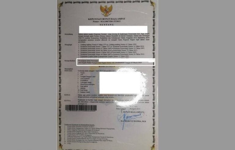 Letak Nomor Pertek BKN – Info GTK SIMPKB